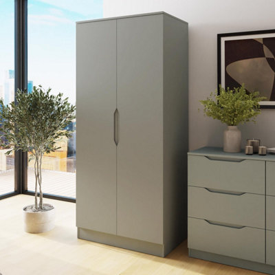 FWStyle Luno 2 Door Green Modern Double Wardrobe