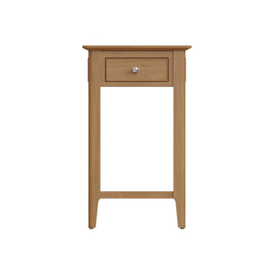 FWStyle Natural Oak Veneer Telephone Table Ready Assembled