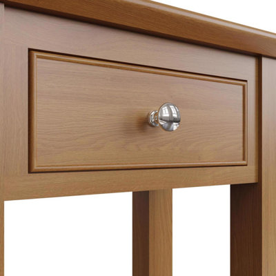 FWStyle Natural Oak Veneer Telephone Table Ready Assembled