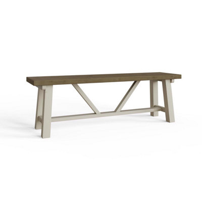 FWStyle Pair Of Solid Reclaimed Pine 1.4M Dining Benches