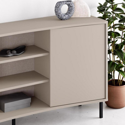 FWStyle Sandstone 2 Door Modern Curved Sideboard