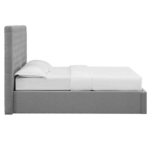 FWStyle Superking Grey Ottoman Storage Bed Frame Gas Lifting FWStyle Superking Grey Ottoman Storage Bed Frame Gas Lifting