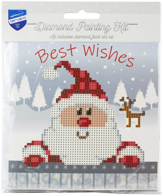 G/CARD SANTA - Diamond Painting: Greeting Card Kit: Santa - Vervaco