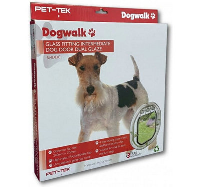 G IDDC Glass Fitting Intermediate Dog Door Clear