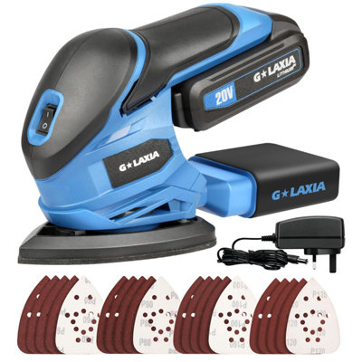 G Laxia Cordless Detail Sanders 20 v Li-ion 12000 Rpm with Dust ...