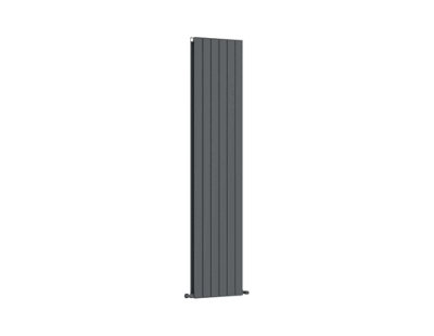 G-Rad Anthracite Double Column Flat Vertical Aluminium Radiator ...