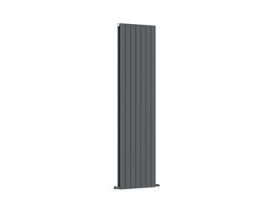 G-Rad Anthracite Double Column Flat Vertical Aluminium Radiator ...