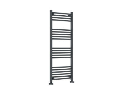 G-Rad Anthracite Heated Towel Rail Curved Ladder Bathroom Radiator ...