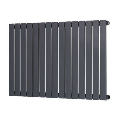 G-Rad Anthracite Single Flat Panel Designer Column Horizontal Radiator ...