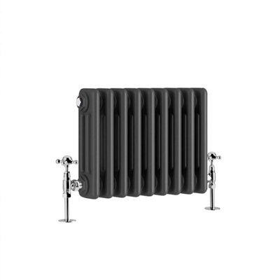 G-RAD ANTHRACITE TRIPLE COLUMN HORIZONTAL CAST IRON RADIATOR - (H) 300 ...