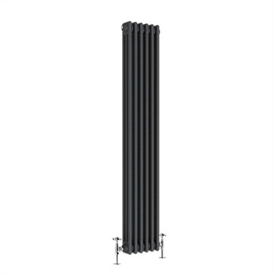 G-Rad Anthracite Triple Column Vertical Cast Iron Radiator - (H) 1800 x ...