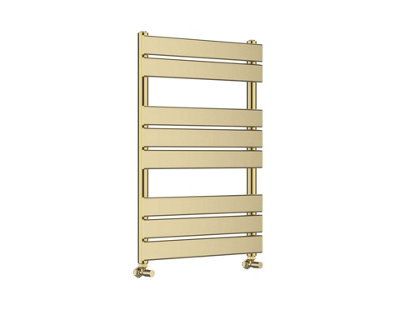 G-Rad Brushed Brass Flat Panel Towel Rail Radiator - 800x600mm