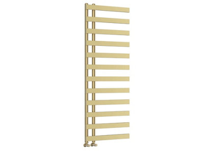 G-Rad Brushed Brass Ladder Towel Rail Radiator - 1200x500mm