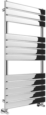 G-Rad Chrome Flat Panel Towel Rail Radiator - 1200x600mm