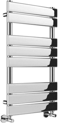 G-Rad Chrome Heated Towel Rail Flat Panel Bathroom Radiator - 800x450mm