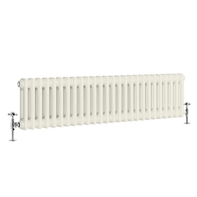 G-Rad Cream Double Column Horizontal Cast Iron Radiator - (H) 300 x (W ...