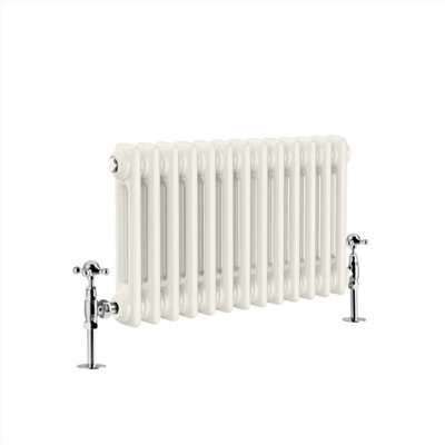 G-RAD CREAM DOUBLE COLUMN HORIZONTAL CAST IRON RADIATOR - (H) 300 X (W ...