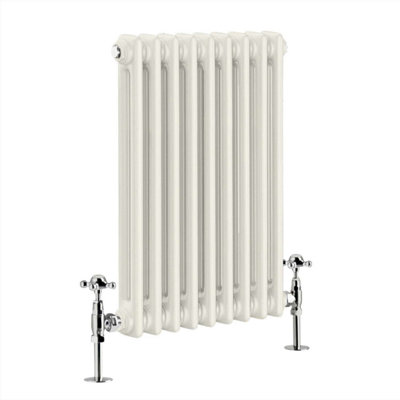 G-Rad Cream Double Column Horizontal Cast Iron Radiator - (H) 600 x (W ...