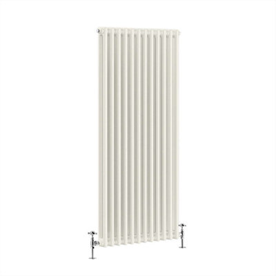 G-Rad Cream Double Column Vertical Cast Iron Radiator - (H) 1500 x (W ...