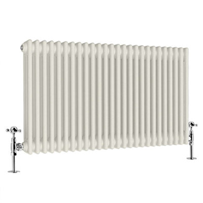 G-Rad Cream Triple Column Horizontal Cast Iron Radiator - (H) 300 x (W ...