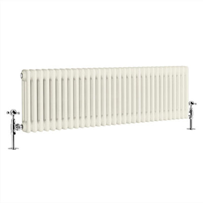 G-Rad Cream Triple Column Horizontal Cast Iron Radiator - (H) 300 x (W ...