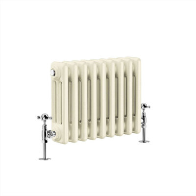 G-Rad Cream Triple Column Horizontal Cast Iron Radiator - (H) 300 x (W ...