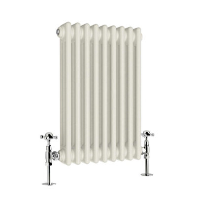 G-Rad Cream Triple Column Horizontal Cast Iron Radiator - (H) 600 x (W ...