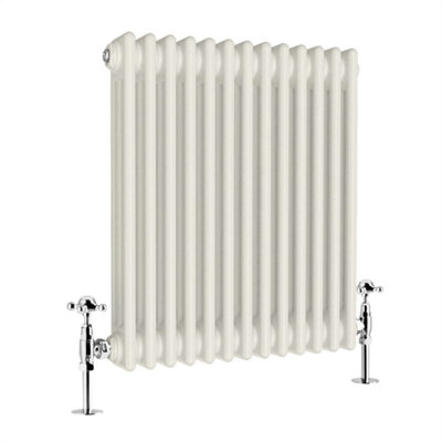 G-Rad Cream Triple Column Horizontal Cast Iron Radiator - (H) 600 x (W ...