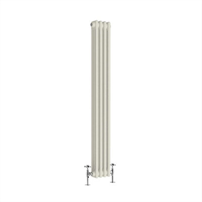 G-Rad Cream Triple Column Vertical Cast Iron Radiator - (H) 1800 x (W ...