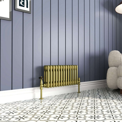 G-Rad Gold Triple Column Horizontal Cast Iron Radiator - (H) 300 x (W ...