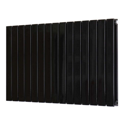 G-Rad Matt Black Double Flat Panel Designer Column Horizontal Radiator ...