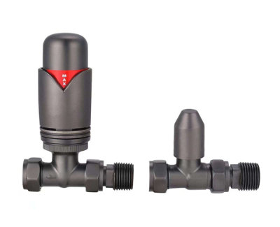 G-Rad Thermostatic Radiator Valve Set TRV Straight With Lockshield 15mm ...