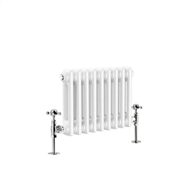G-Rad White Double Column Horizontal Cast Iron Radiator - (H) 300 x (W ...