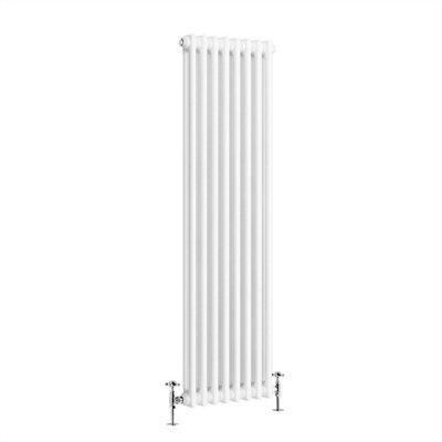 G-Rad White Double Column Vertical Radiator - (H) 1800 x (W) 370mm