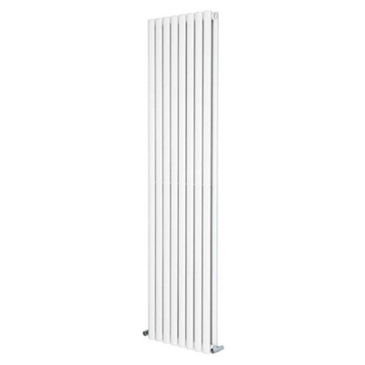 G-Rad White Double Oval Panel Designer Column Vertical Radiator - (H ...