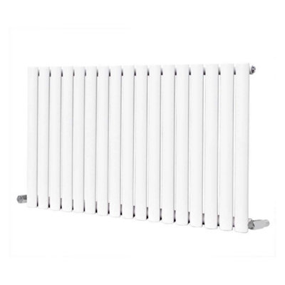 G-Rad White Single Oval Panel Designer Column Horizontal Radiator - (H ...