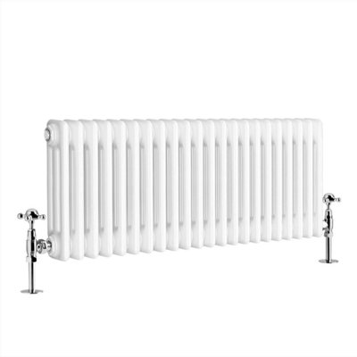 G-Rad White Triple Column Horizontal Cast Iron Radiator - (H) 300 x (W ...
