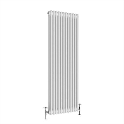 G-Rad White Triple Column Vertical Cast Iron Radiator - (H) 1800 x (W ...
