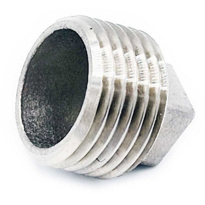 G1/2 BSP Male Square Head Plug 316 Stainless Steel | DIY at B&Q