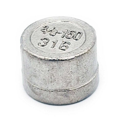 G3/8 BSP Female Round Pipe End Blanking Cap 316 Stainless Steel | DIY ...
