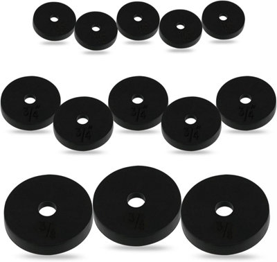 G4GADGET 13 Pack Rubber Tap Washers Assorted Sizes 38 12 34 Durable ...