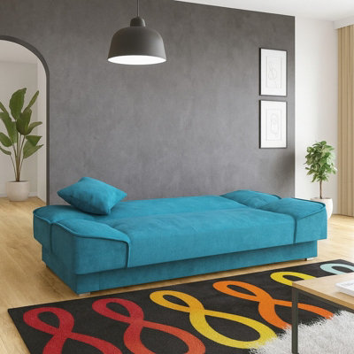 GABI Comfortable 3 Seater Sofa Bed with Storage and Sleeping Function Grey