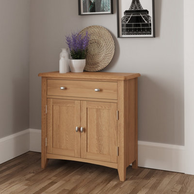 Gabon 1 Drawer 2 Door Compact Storage Sideboard Fully Assembled Solid ...