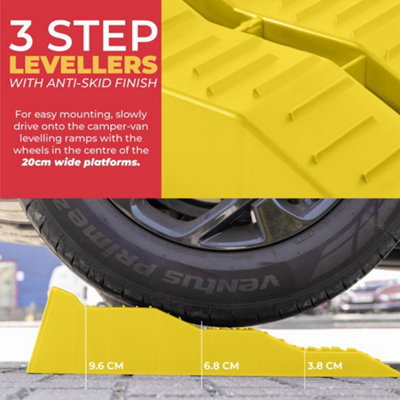 GADLANE Caravan Levelling Ramp Set- Yellow