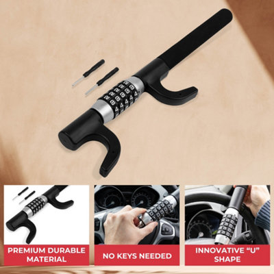 GADLANE Combination Steering Wheel Lock
