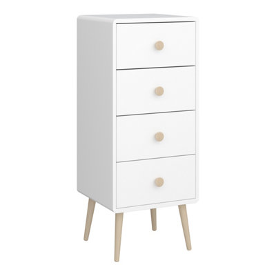 Gaia 4 Drawer Chest, Pure White | DIY at B&Q