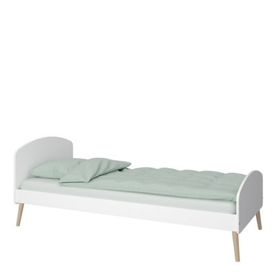 Gaia Single Bed 90x200 cm, Pure White | DIY at B&Q