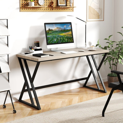 GAINOOM 150 CM MAPLE COMPUTER DESK LARGE INDUSTRIAL OFFICE DESK W ...