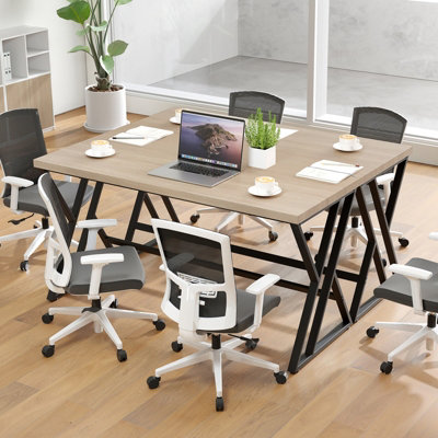GAINOOM 150 CM Maple Computer Desk Large Industrial Office Desk w ...