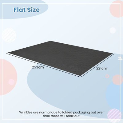 GAINOOM 253 x 221 cm Garage Floor Mat Absorbent Oil Spill Parking Mat ...